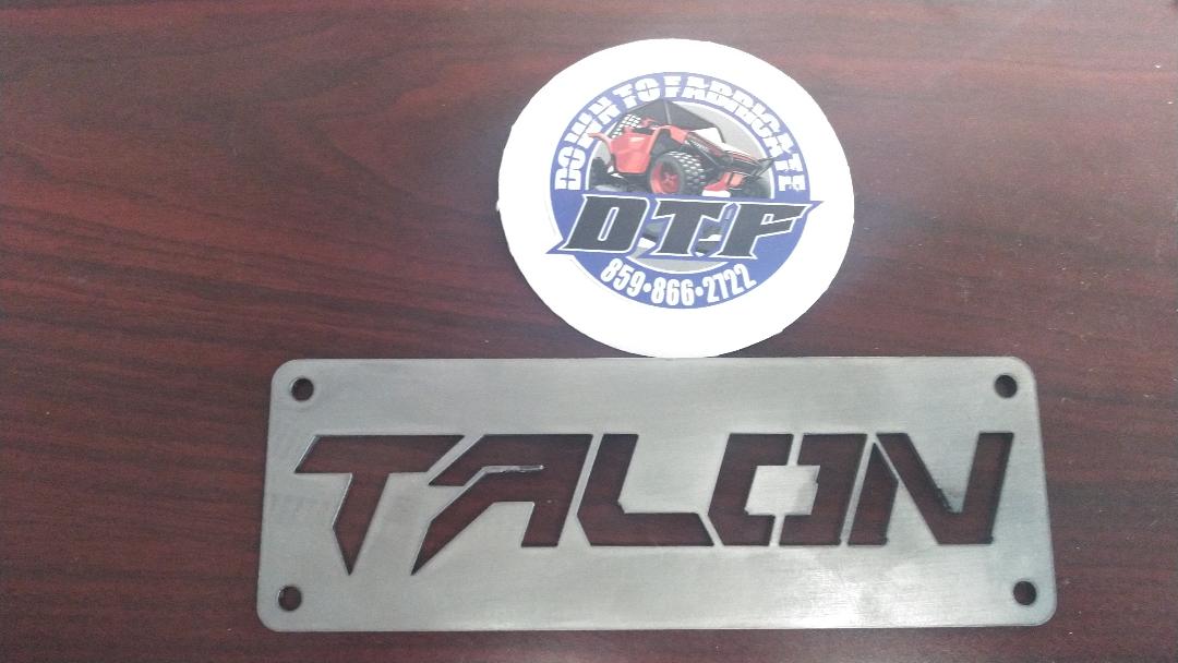 Honda Talon Name Plate - DTF Powersports